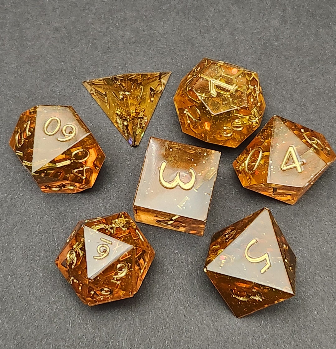 Dnd 7 Piece Dice Set Honey Bees Handmade Custom: Set 002 - Etsy