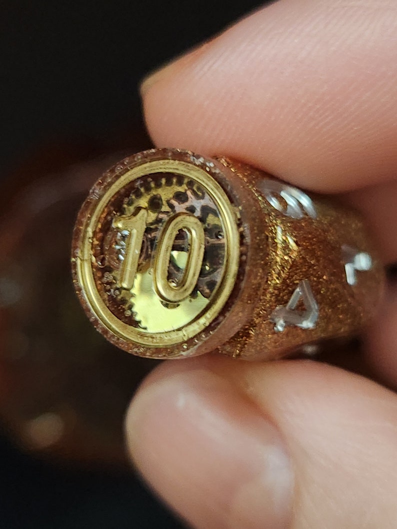 Dnd Bullet Dice 7 Piece Set Steampunk Gunslinger 010 With Custom ...