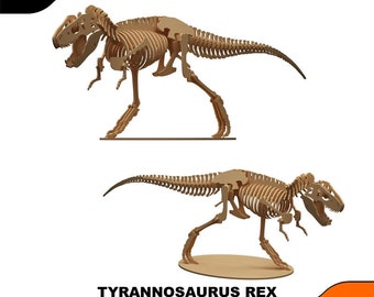 T-rex Dinosaur Digital Pattern Template File for Laser SVG DXF CDR ...