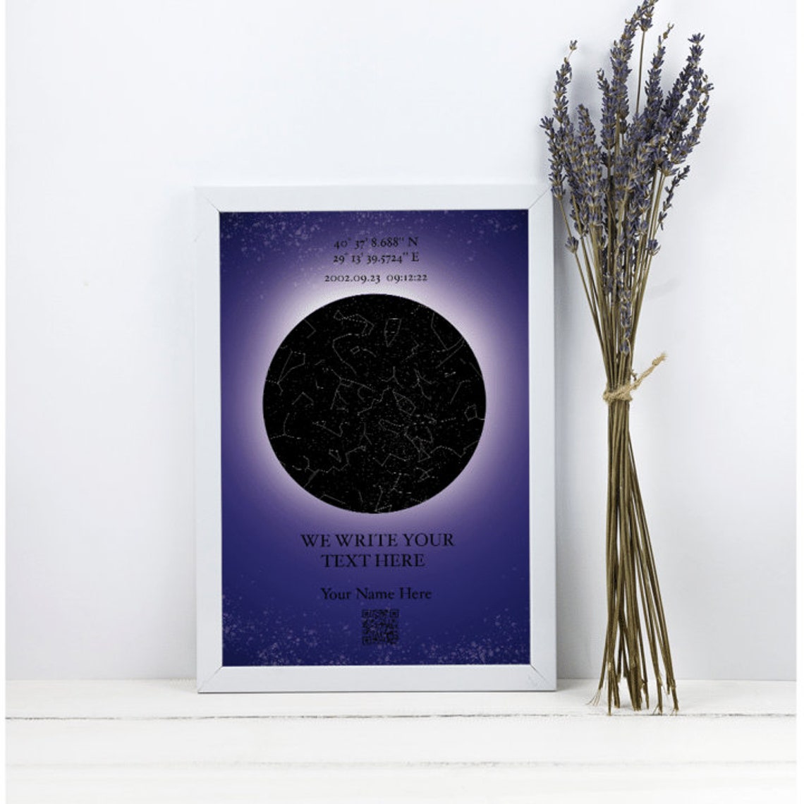 Digital Download Custom Star Map by Date Printable Constellation, Chart ...