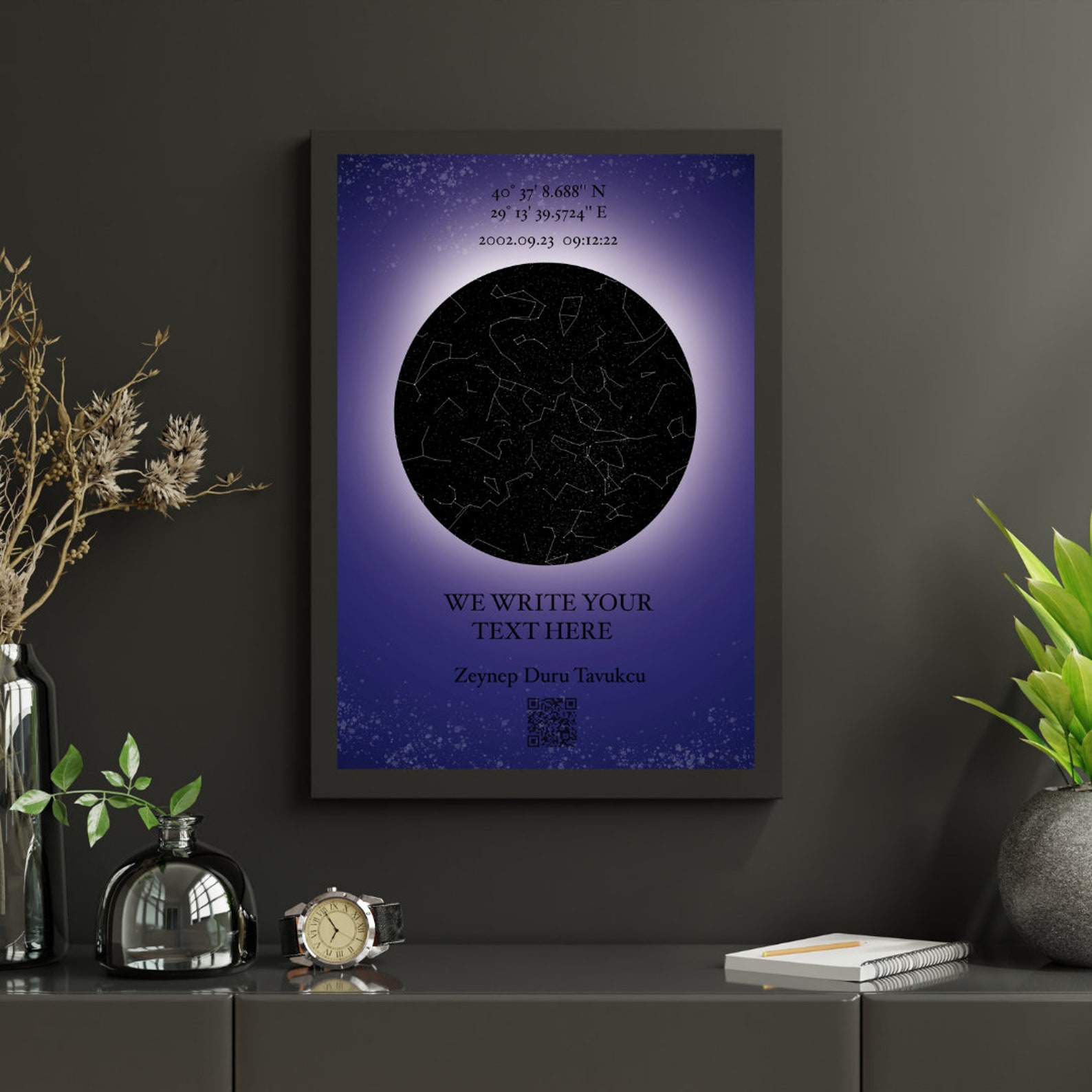 Digital Download Custom Star Map by Date Printable Constellation, Chart ...