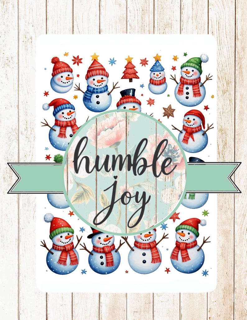 Printable Sticker Sheet, Snowmen Printable, Christmas Stickers, Junk ...