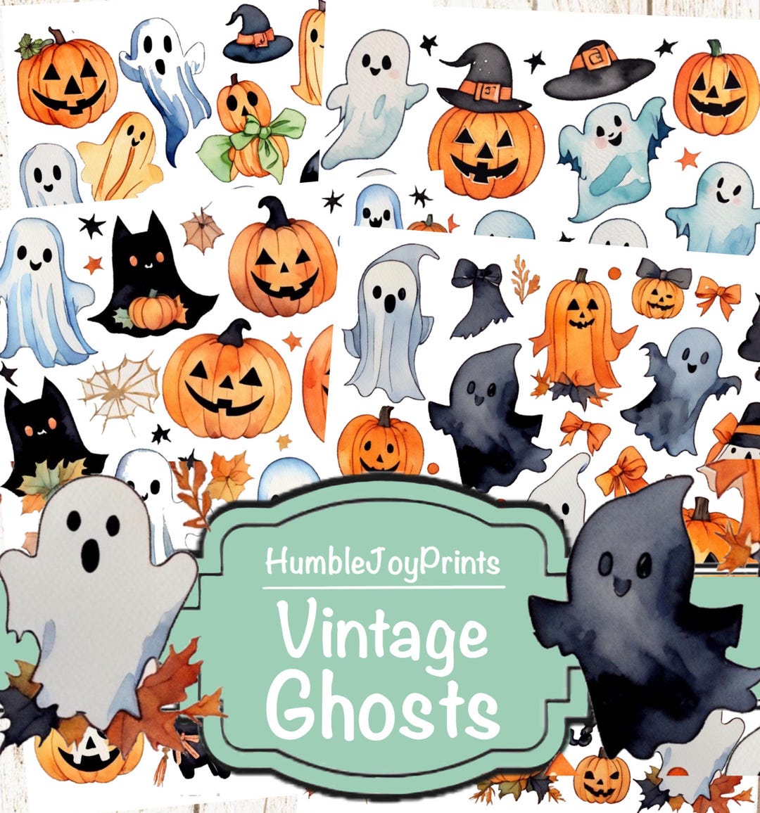 Vintage Ghosts Fussy Cuts Printable, Ephemera, Junk Journal, Scrapbook ...