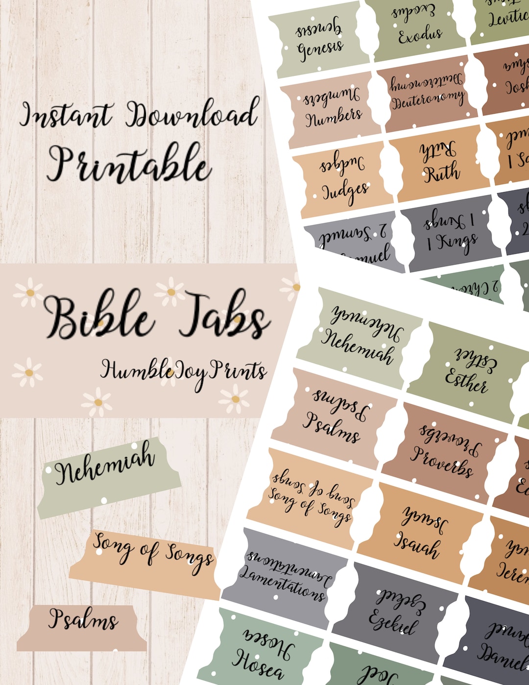 Printable Bible Tabs DIY Instant Download Bible Study - Etsy