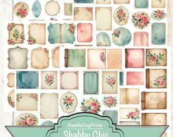 Vintage Flower Tags, Labels, Printable Kit, Penpal, Junk Journal ...