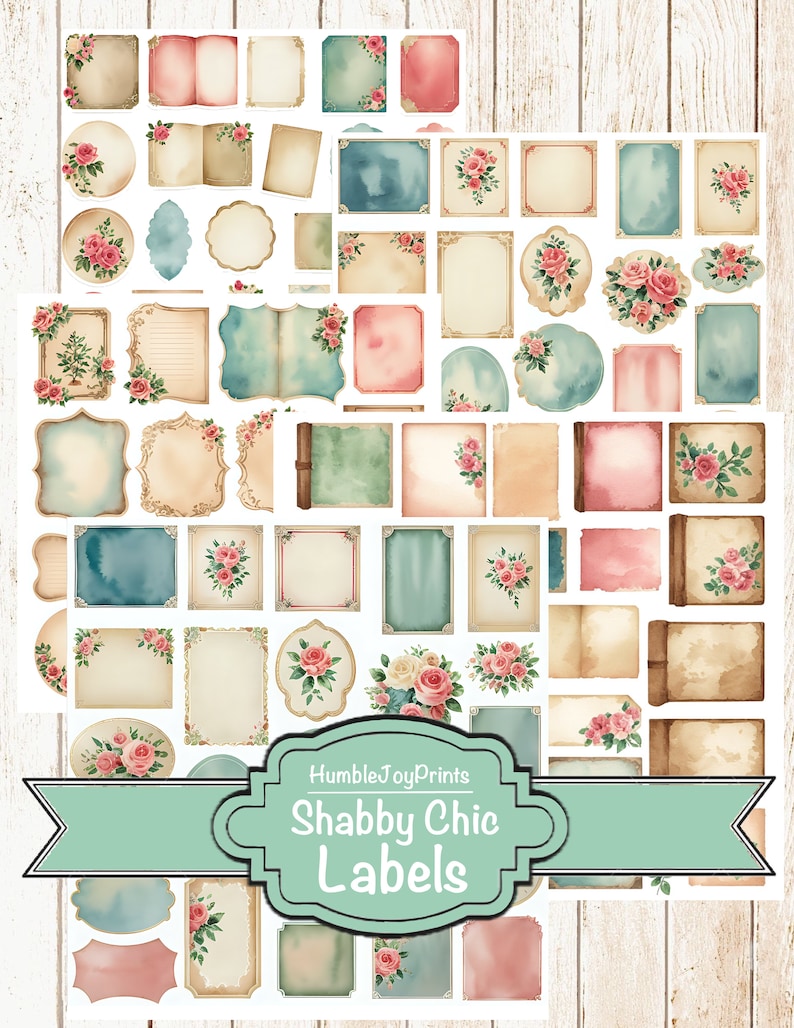 Shabby Chic Labels, Tags, Printable Kit, Penpal, Junk Journal ...