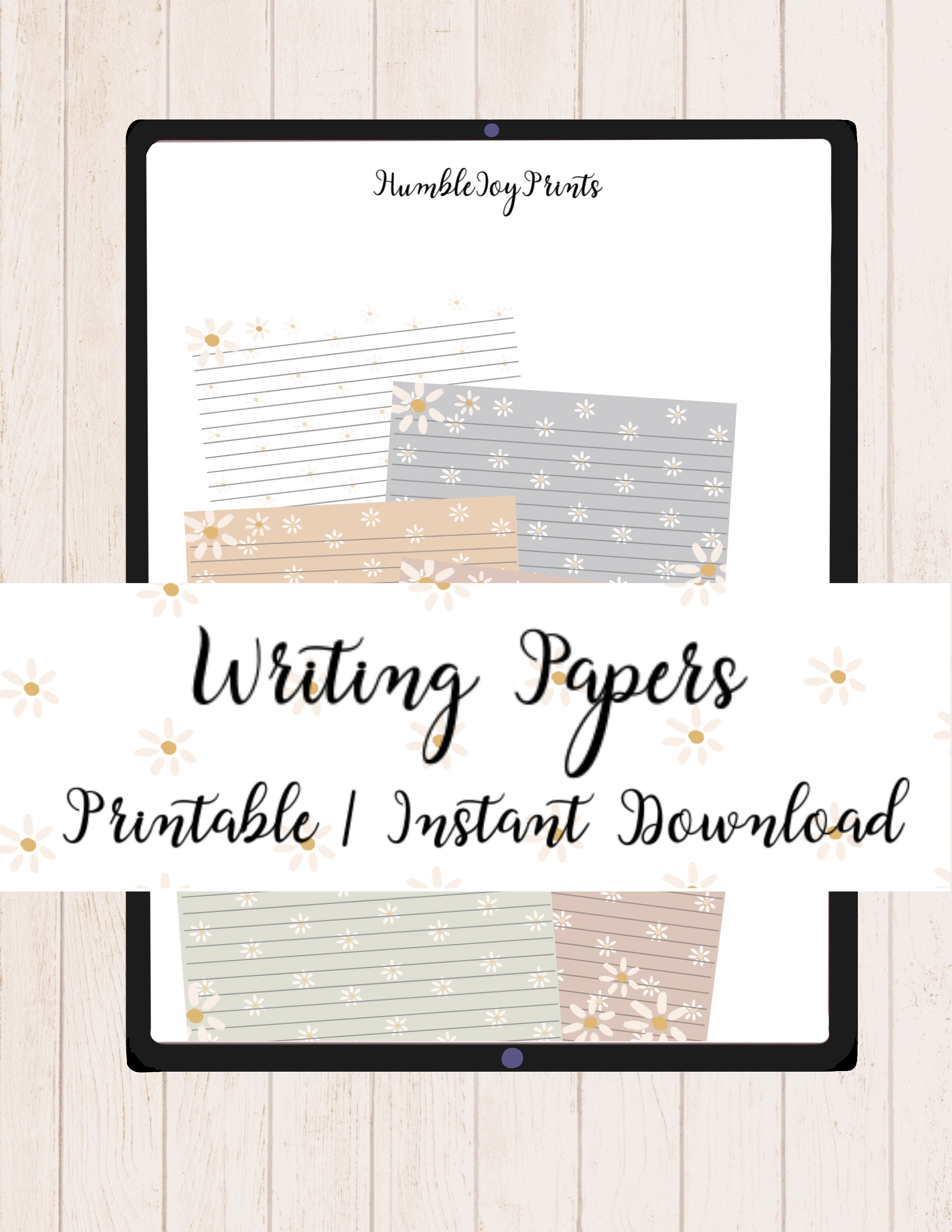 Writing Papers Set Printable Instant Download, Journal Printable ...