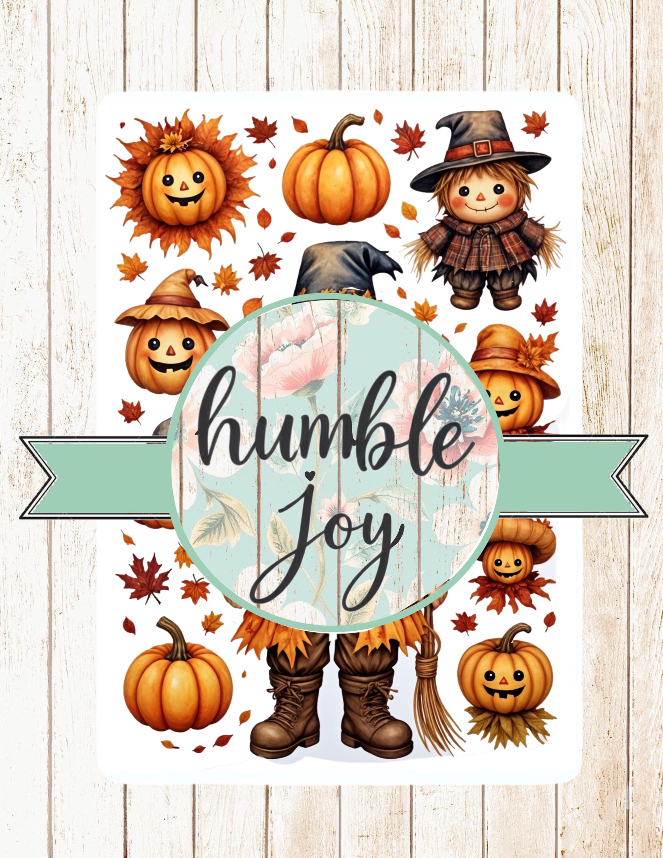 Printable Sticker Sheet, Fall Scarecrows Printable, Fall Stickers, Junk ...
