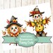 Fall Scarecrows Fussy Cuts, Vintage Autumn Ephemera, Scarecrows ...