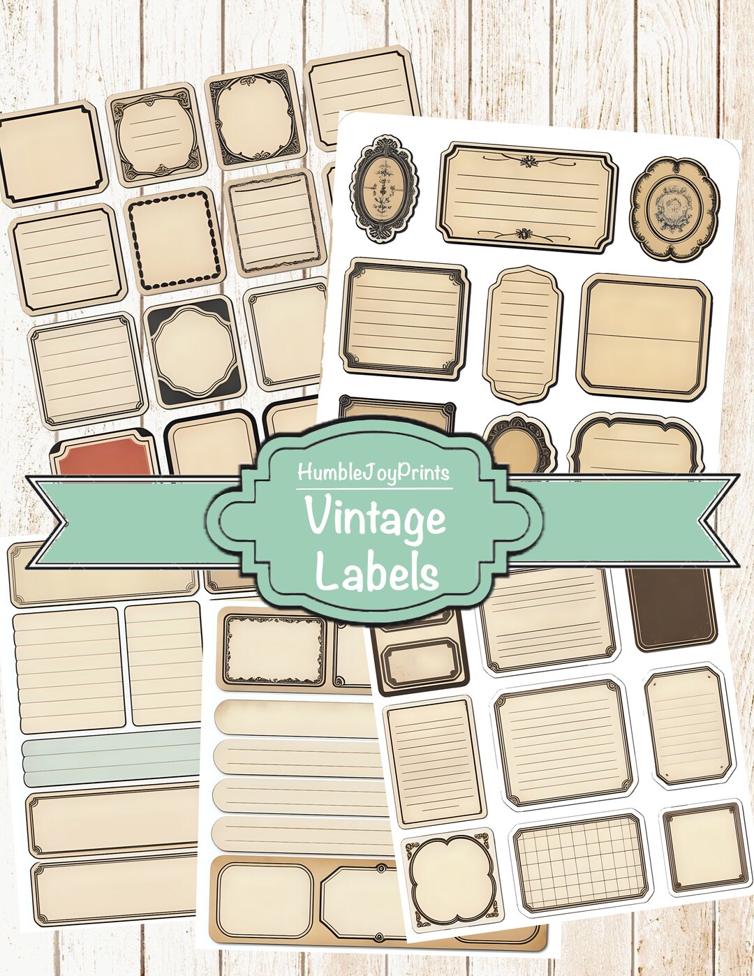 Vintage Labels Printable, Digital Labels, Printable Labels, Journal ...