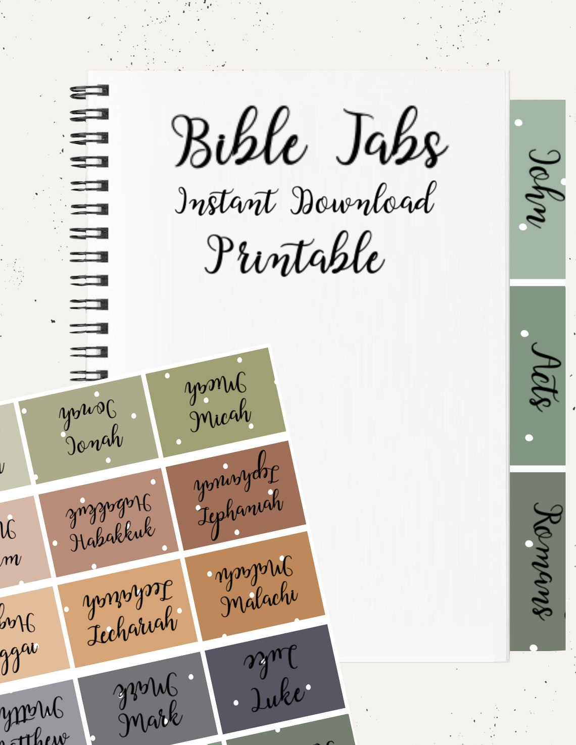 Printable Bible Tabs DIY Instant Download, Bible Study Journaling ...