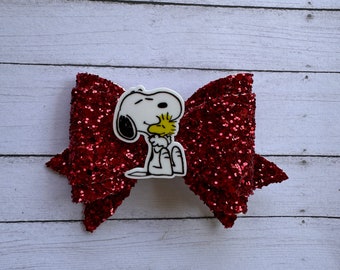 Alice in Wonderland Faux Leather Hair Bow - Etsy