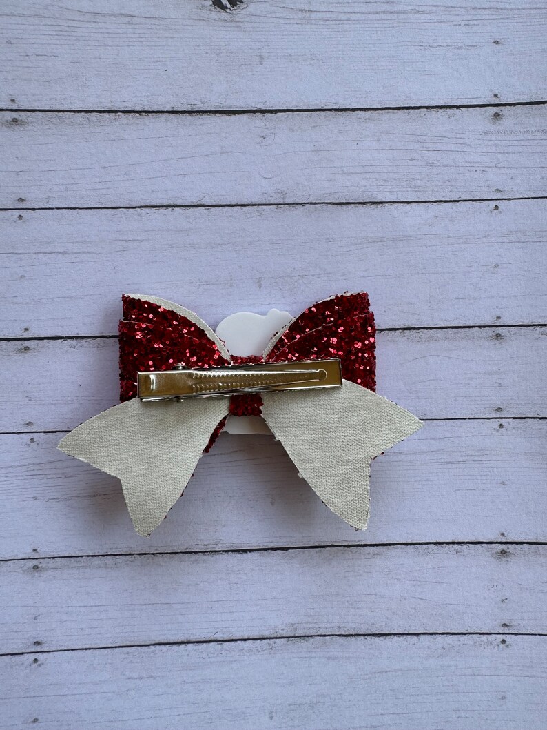 Snoopy Faux Leather Hair Bow - Etsy