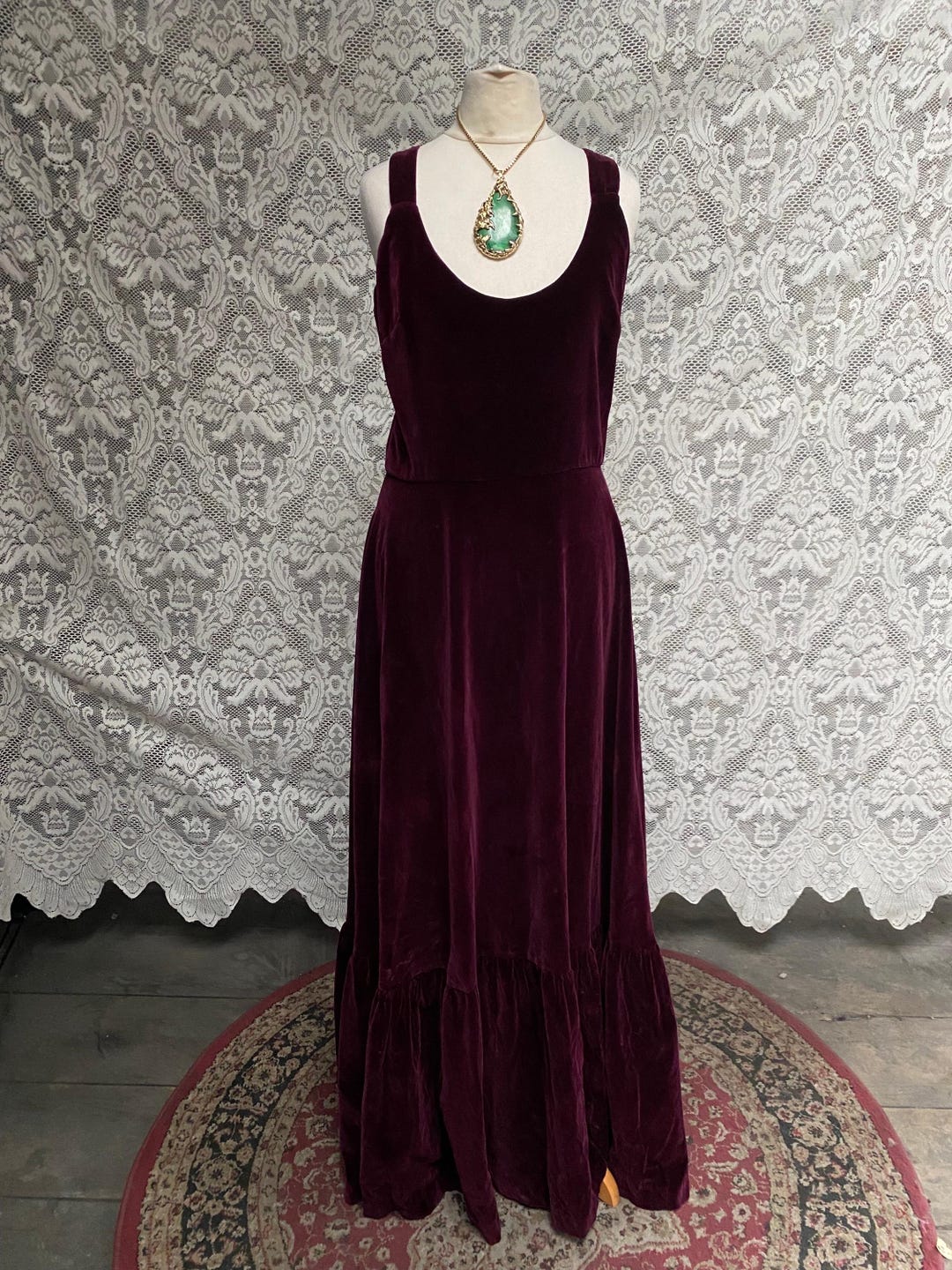 Vintage 1970s Droopy & Browns Velvet Dress - Etsy