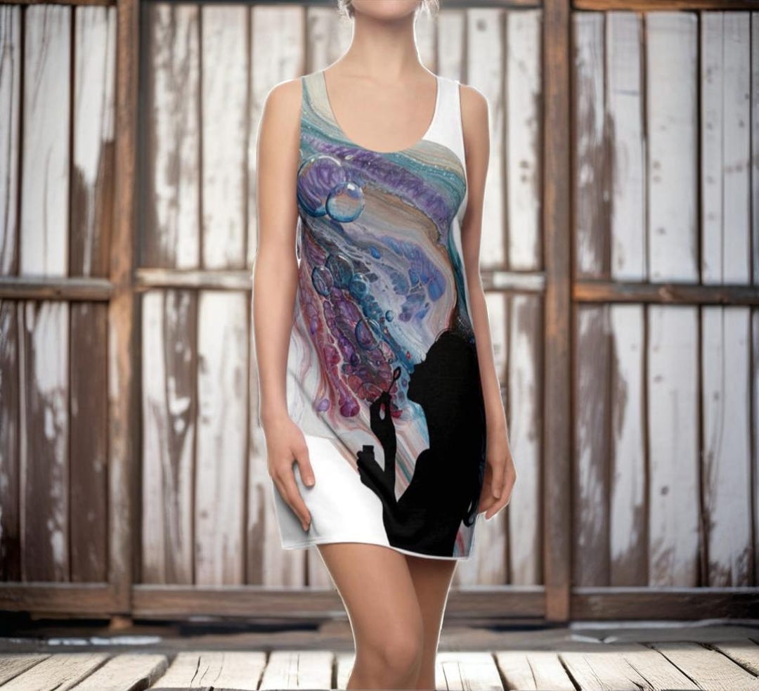 Art Dress, Women's Dress, Sleeveless Dress, Hand Painted Dress, Summer ...