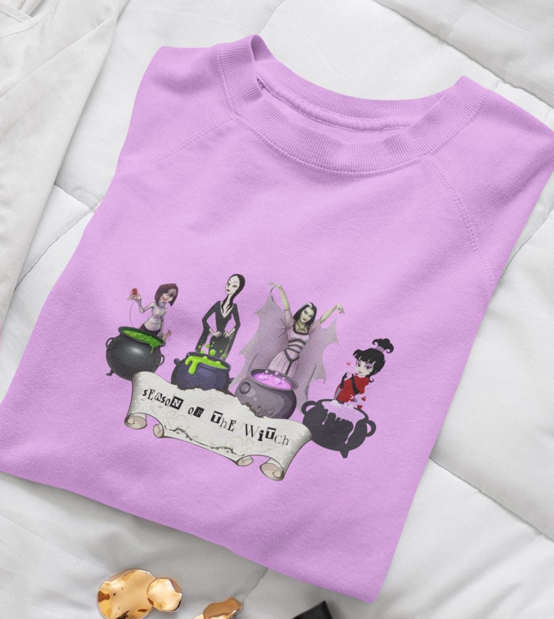 Season of the Witch Sweatshirt: Morticia Addams, Lydia Deetz, the Other ...
