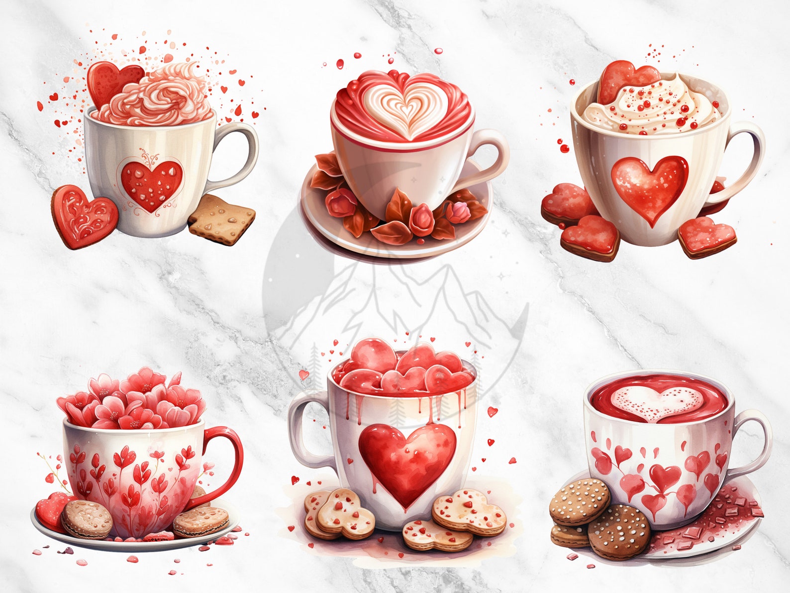 Red Heart Coffee Clipart Coffee Valentines Day Coffee Cups Valentine ...
