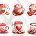 Red Heart Coffee Clipart | Coffee Valentine’s Day | Coffee Cups ...