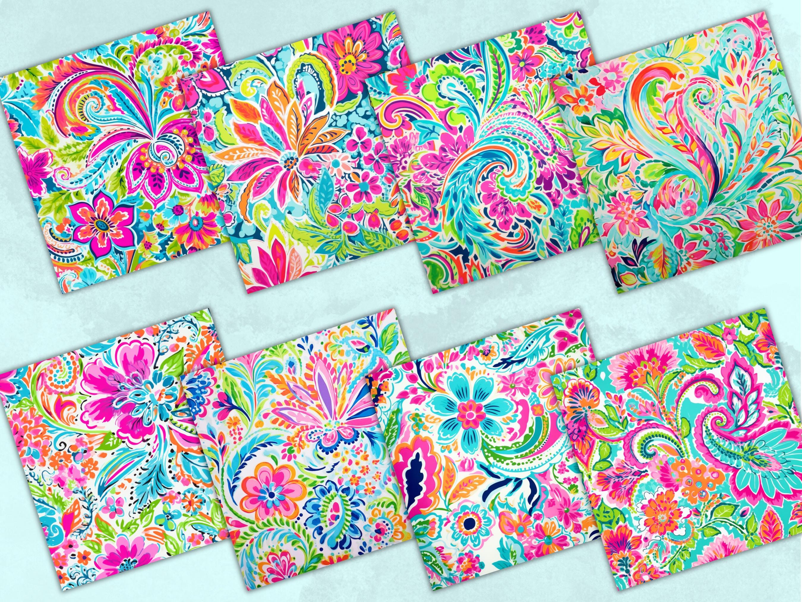 Bright Paisley Digital Paper | Paisley Pattern | Commercial Use ...