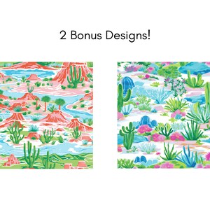 Preppy Western Scene Digital Paper | Seamless Pattern | Western Print ...