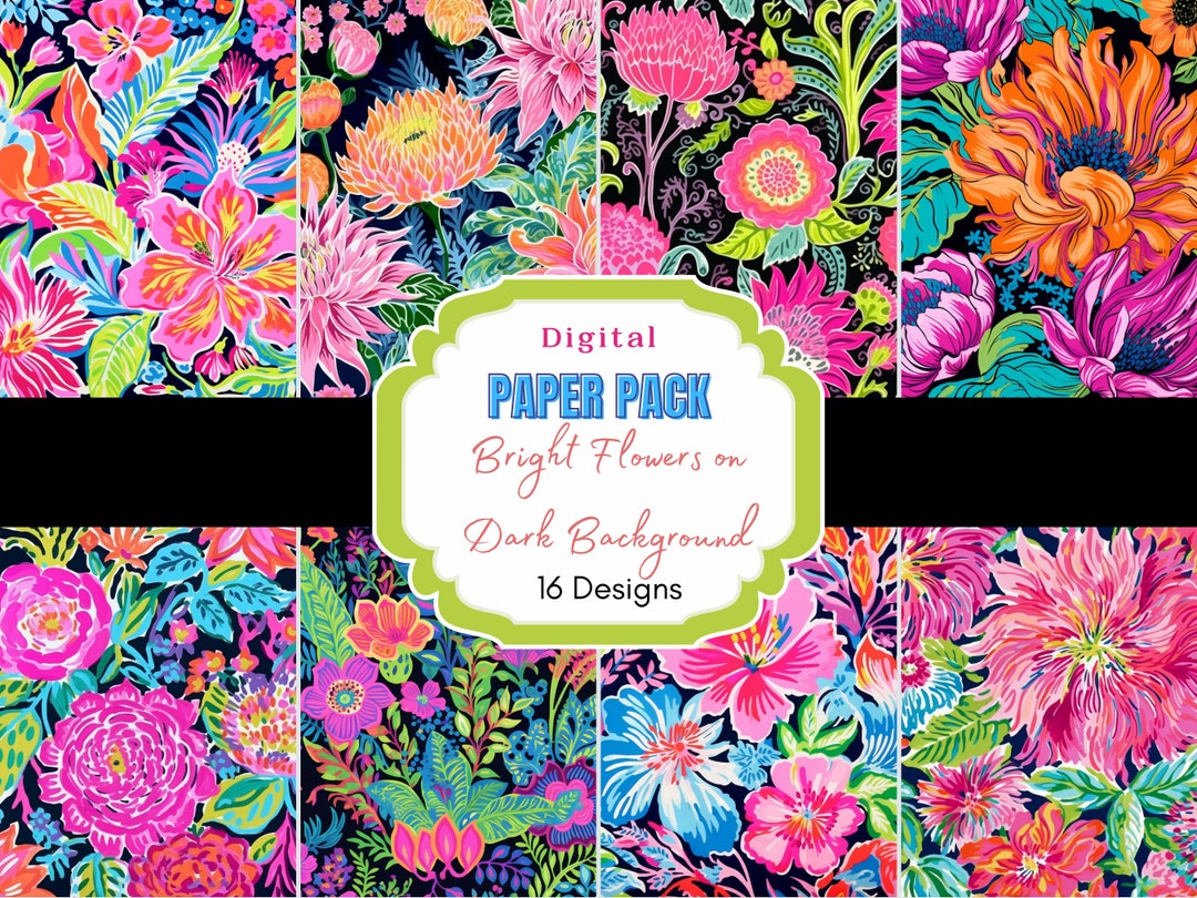 Bright Florals Digital Download | Bright Floral | Instant Download ...
