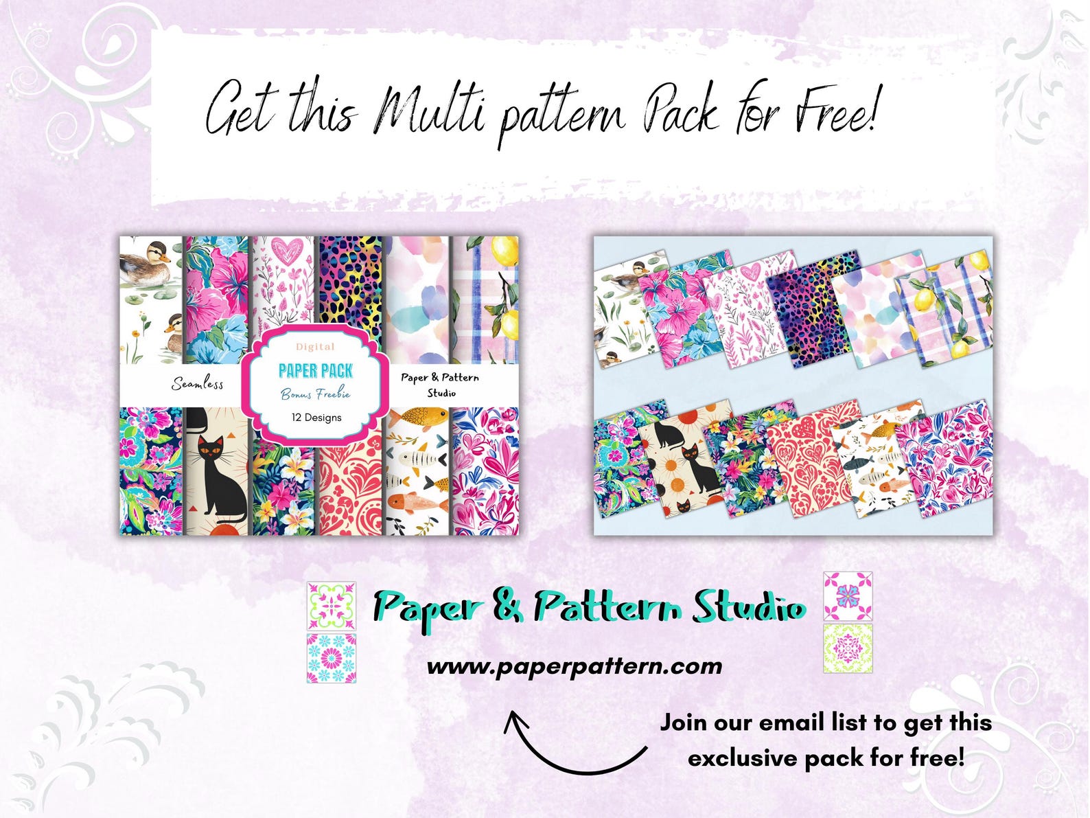 Preppy Abstract Digital Paper | Instant Download | Digital Paper ...