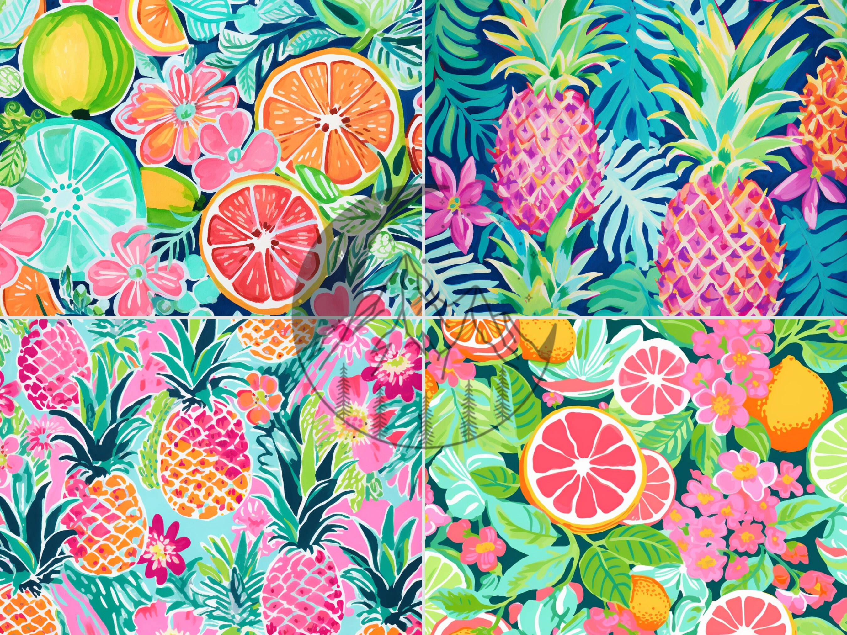 Tropical Fruit Digital Paper Pack | Scrapbooking | Invitations ...