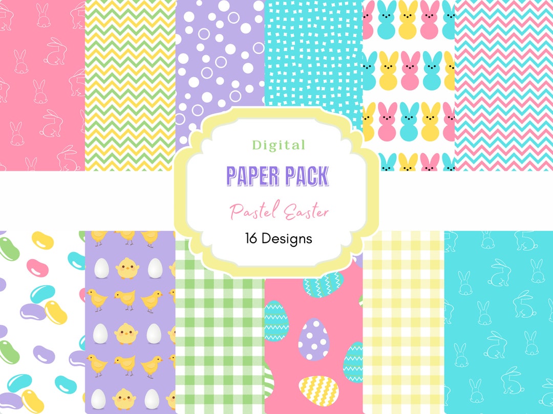 Easter Digital Paper | Easter Scrapbook Pages | Easter Clipart | Bunny ...