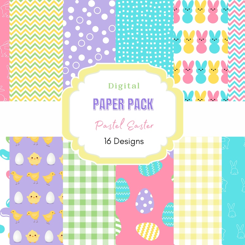 Bunny Digital Papers - Etsy