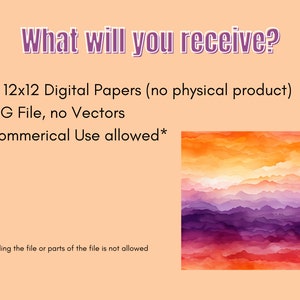 Sunset Ombre Background | Shades of Orange Digital Background | Sunset ...