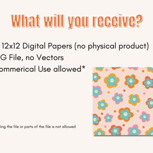 Retro Digital Paper | Scrapbook Paper | Groovy Digital Paper| Retro ...