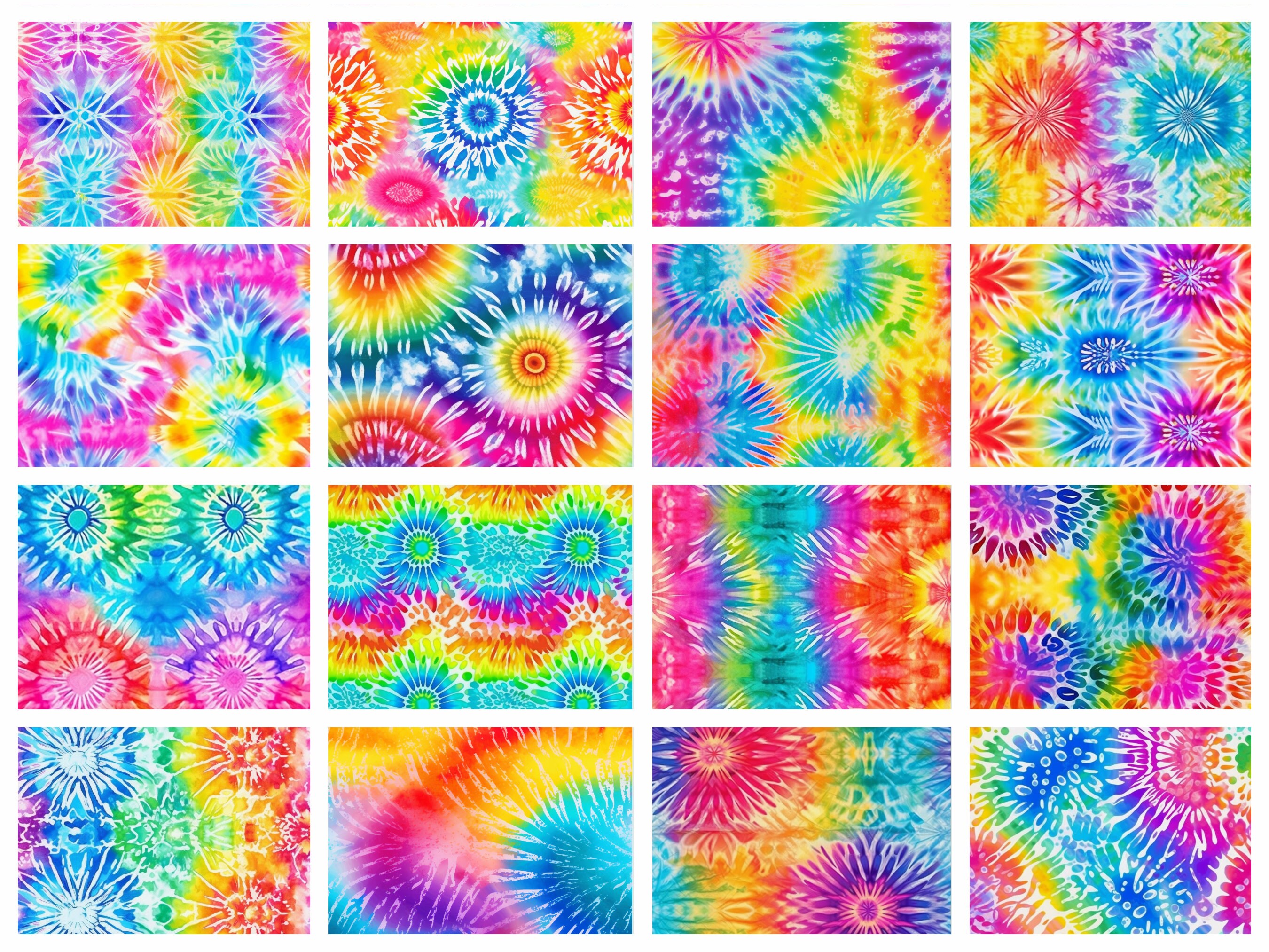 Rainbow Tie Dye Digital Paper Pack Tie Dye Rainbow - Etsy