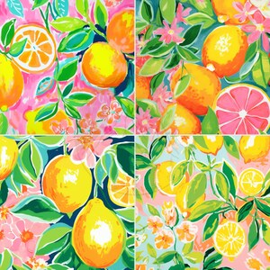 Preppy Pink Lemonade Digital Paper | Summer Paper | Lemonade Stand ...