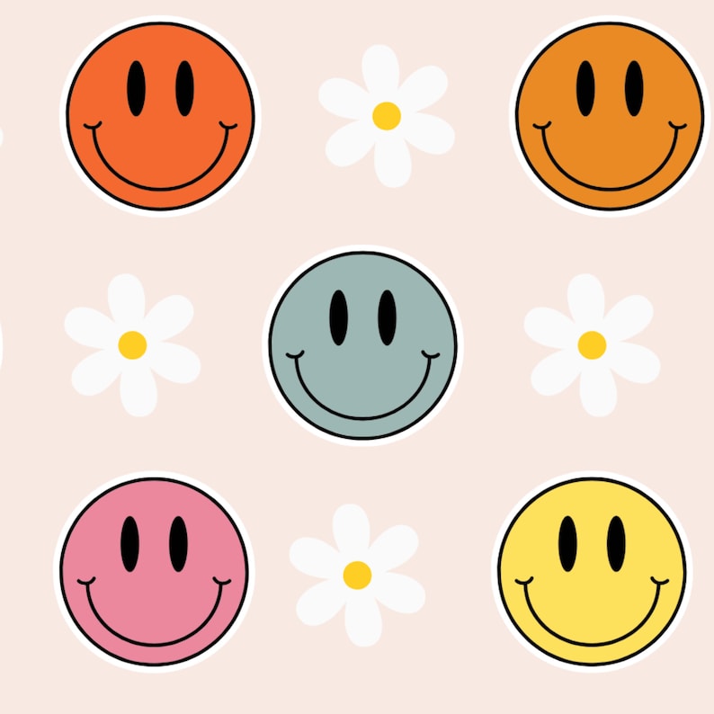 Retro Smiley Face Libbey Glass SVG | Happy Face Pattern | 16oz Smiley ...