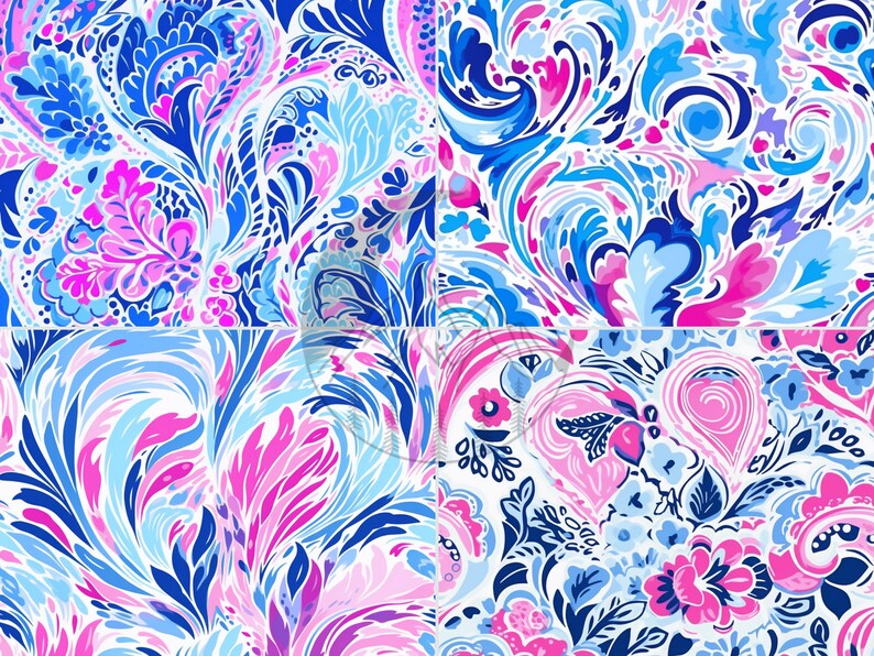 Preppy Abstract Digital Paper Instant Download Digital Paper Preppy ...