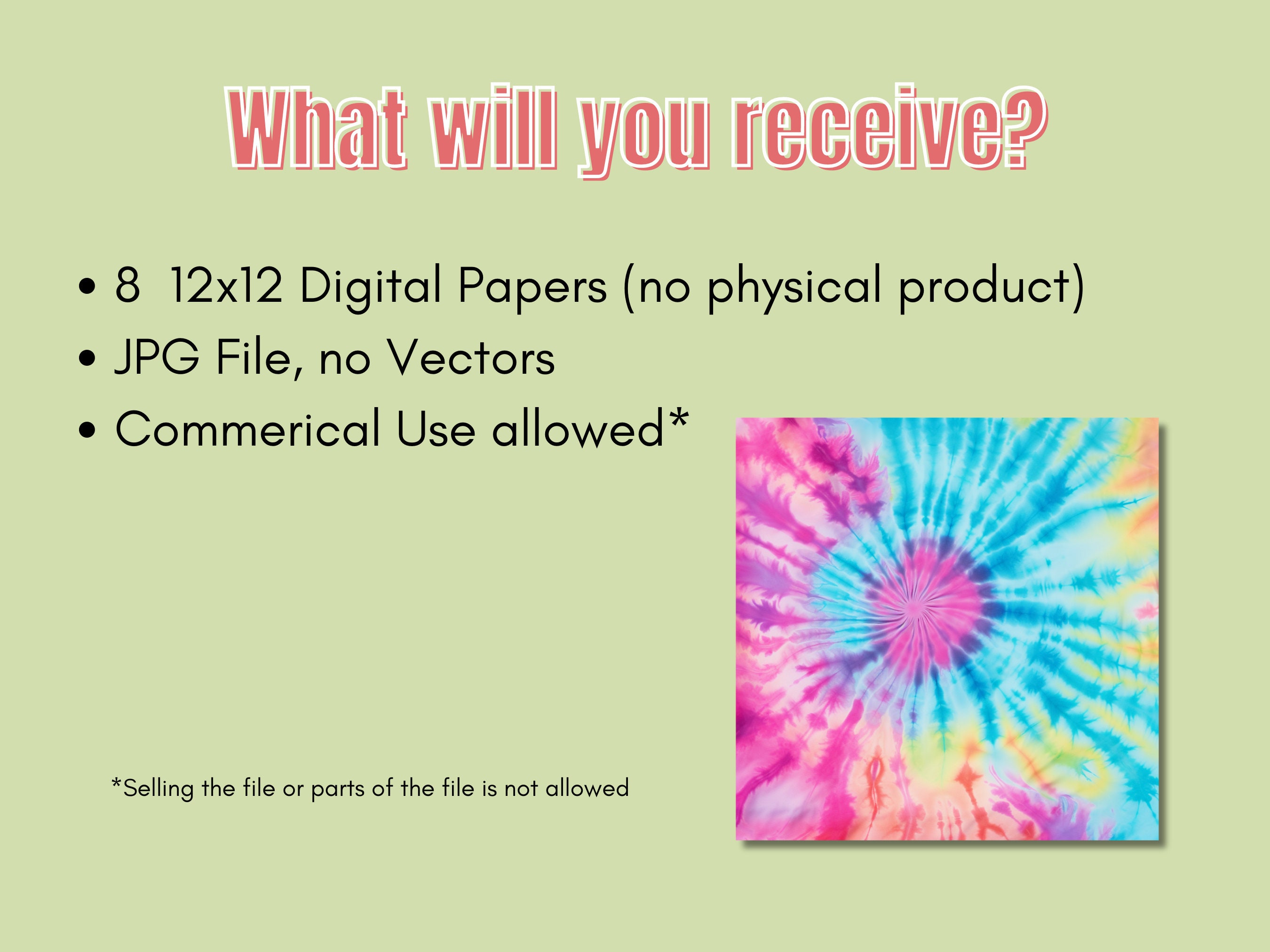 Pastel Tie Dye Digital Paper Pack Commercial Use Pastel Digital Paper ...