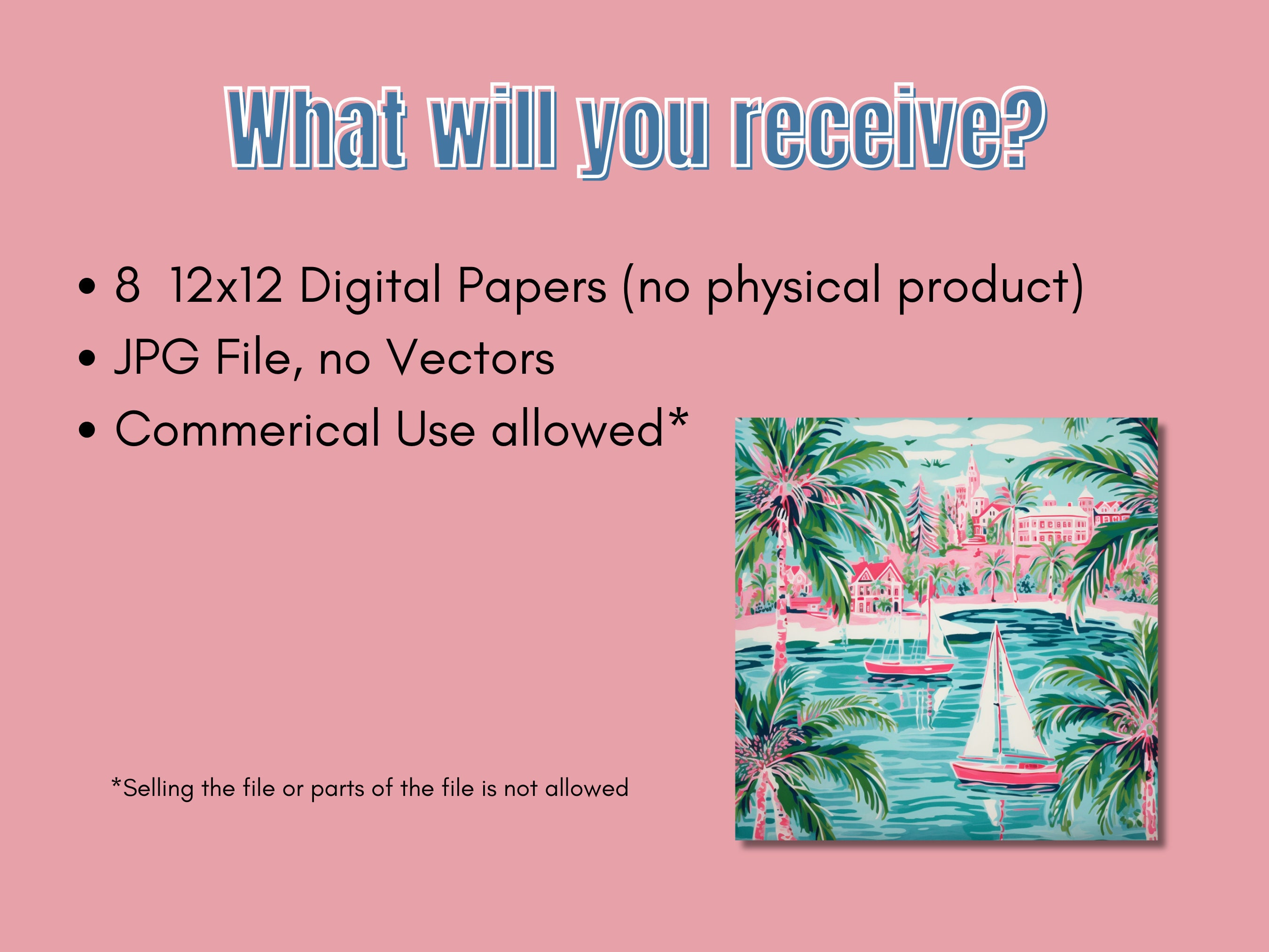 Preppy Sea Town Digital Paper Coastal Digital Paper Nautical Pattern ...