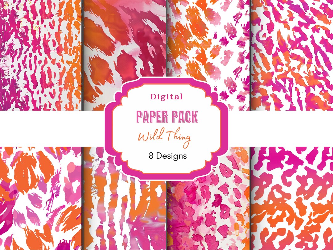 Animal Print Digital Papers | Seamless Pattern | Scrapbook Patterns ...
