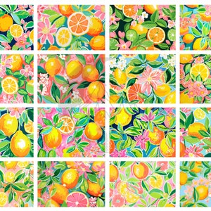 Preppy Pink Lemonade Digital Paper | Summer Paper | Lemonade Stand ...