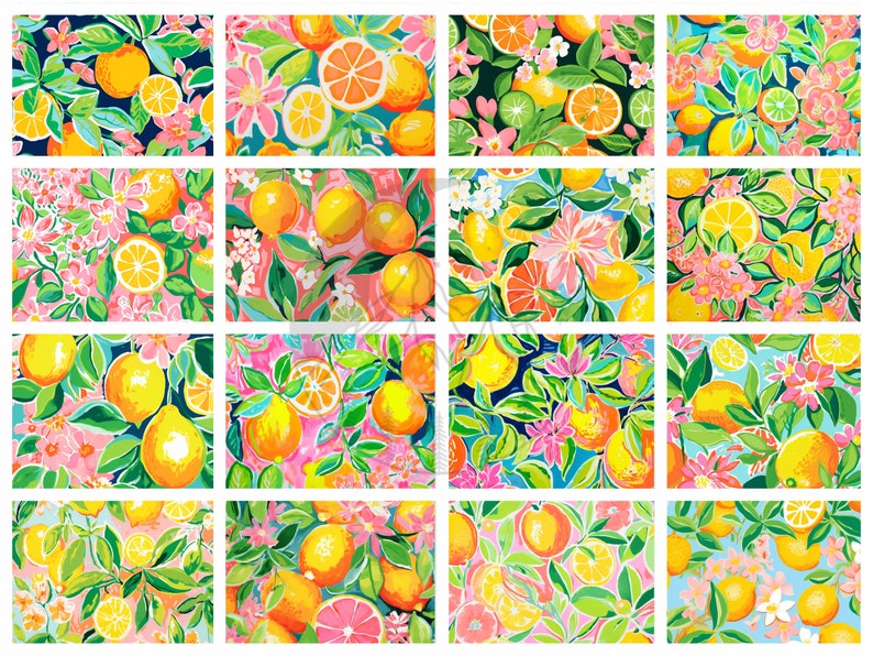 Preppy Pink Lemonade Digital Paper Summer Paper Lemonade Stand Pink ...