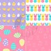 Easter Digital Paper Easter Scrapbook Pages Easter Clipart Bunny Papers ...