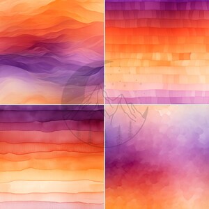 Sunset Ombre Background | Shades of Orange Digital Background | Sunset ...