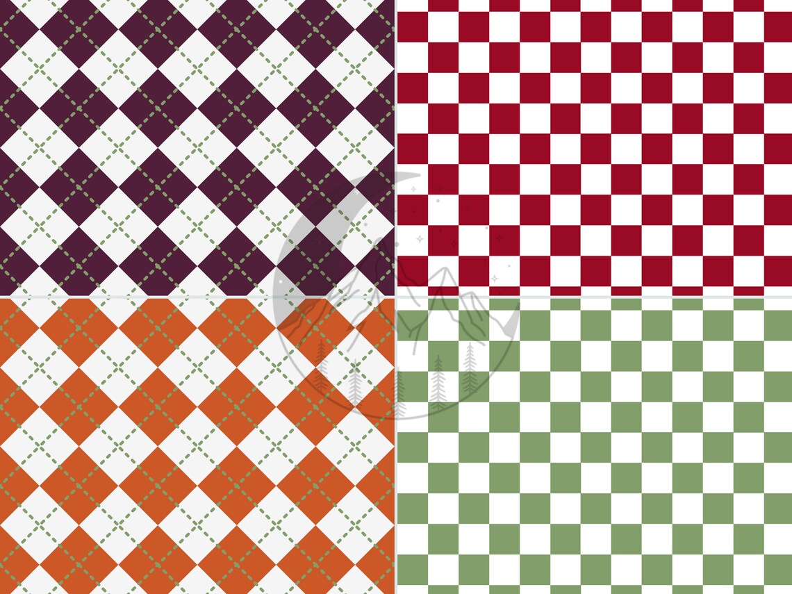Fall Color Geometric Digital Scrapbooking Paper | Digital Download ...