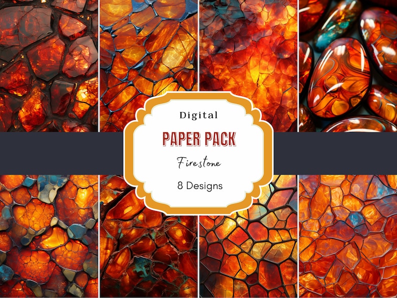 Firestone Gem Digital Paper | Agate Stone | Crystals Gemstones ...