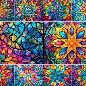 Stained Glass Digital Paper Pack | Commercial Use | Journal | Scrapbook ...