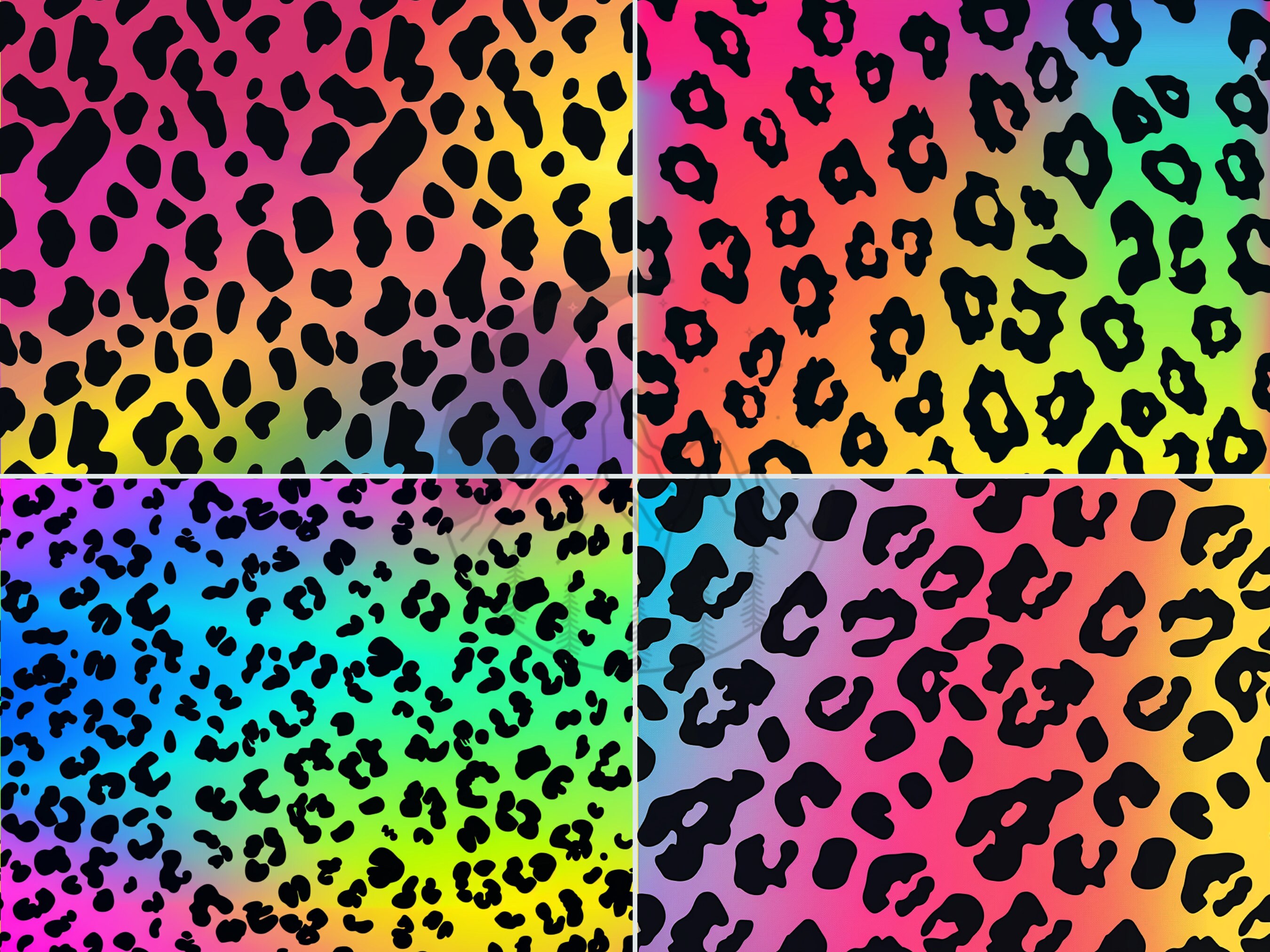 Rainbow Leopard Print Digital Paper | Animal Print | Sublimation ...