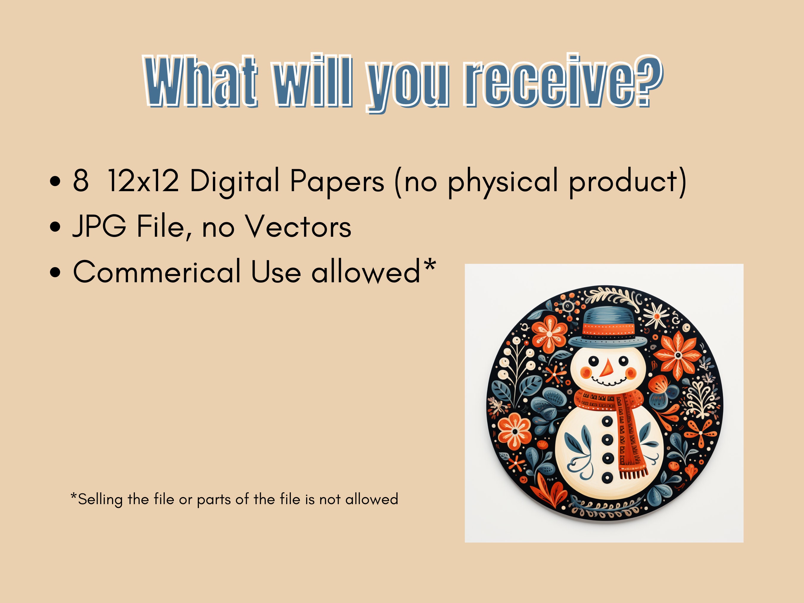 Scandinavian Snowman Digital Paper | Scandinavian Christmas Digital ...