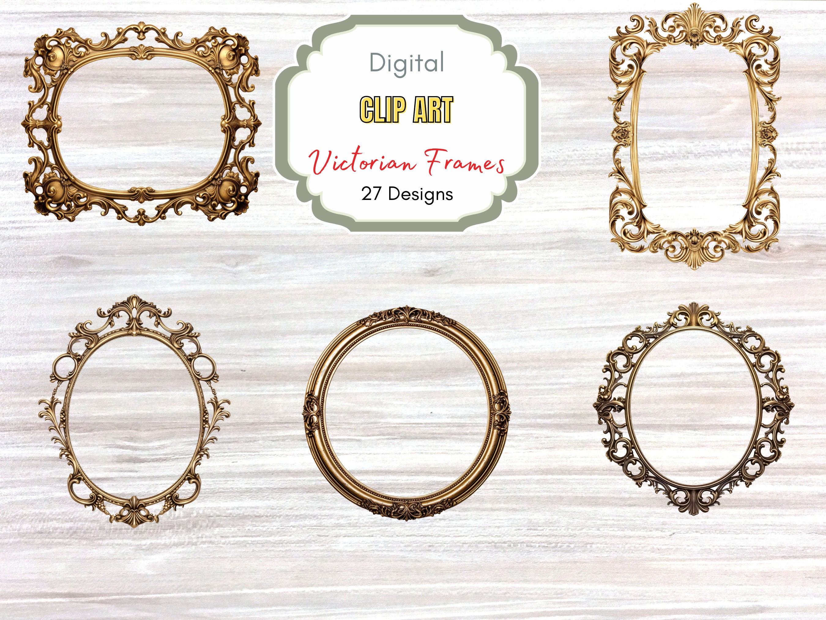 Victorian Frame Clip Art Wedding Graphics Frame Clip Art Graphic Design ...