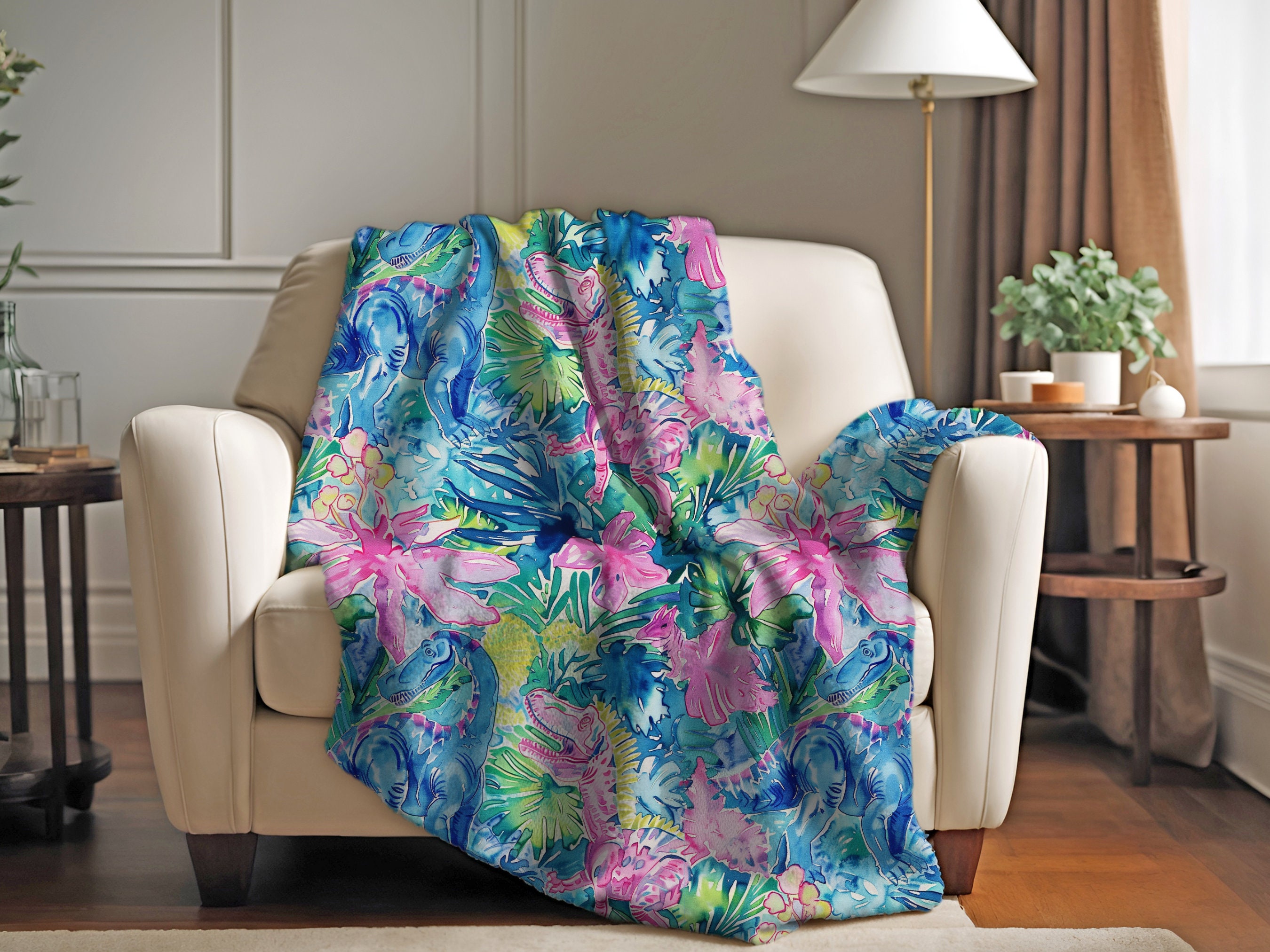 Preppy Watercolor Dinosaurs Digital Paper commercial Use Digital ...