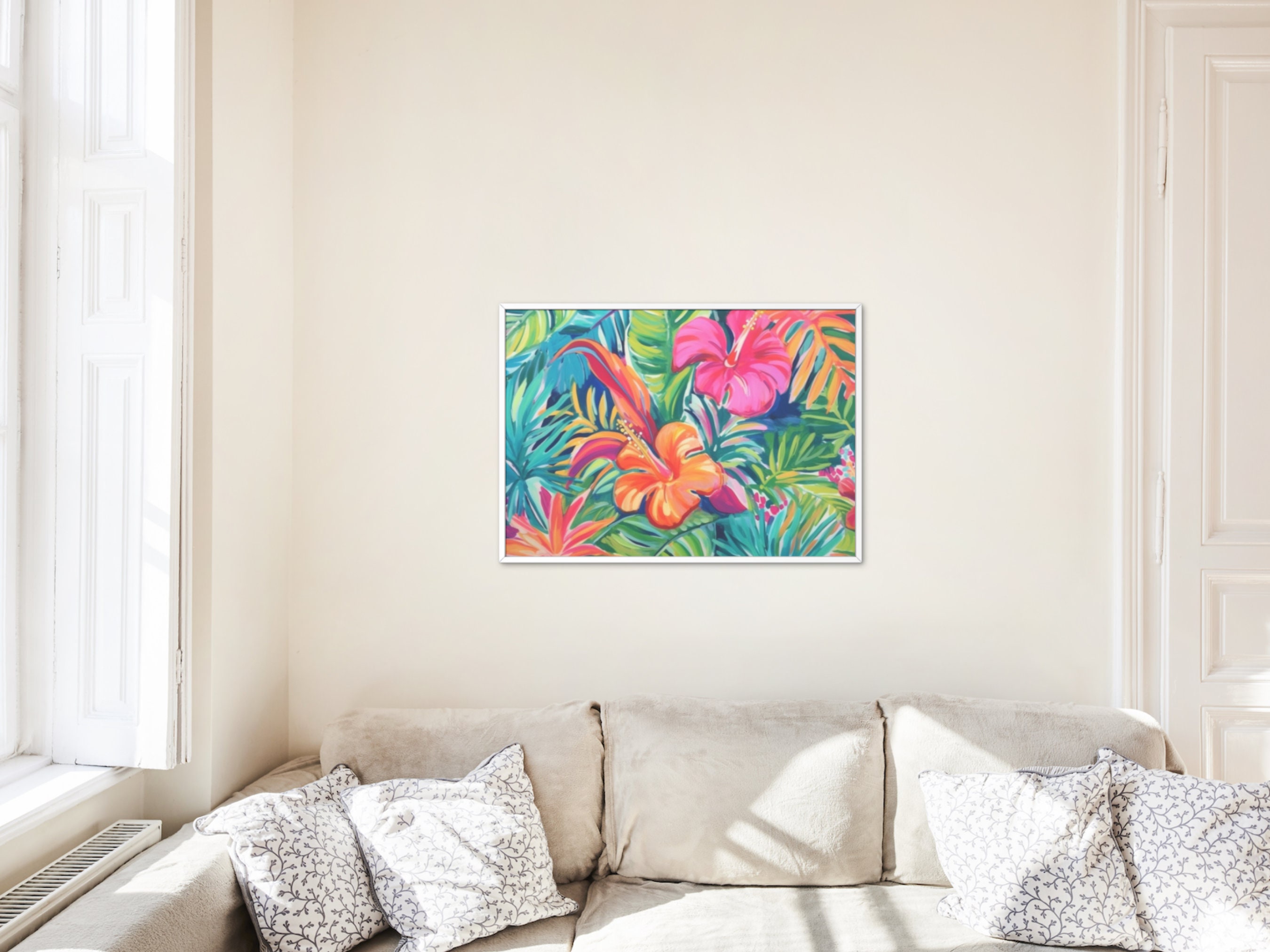 Watercolor Tropical Digital Paper Pack Digital Paper Hawaiian Tropical ...